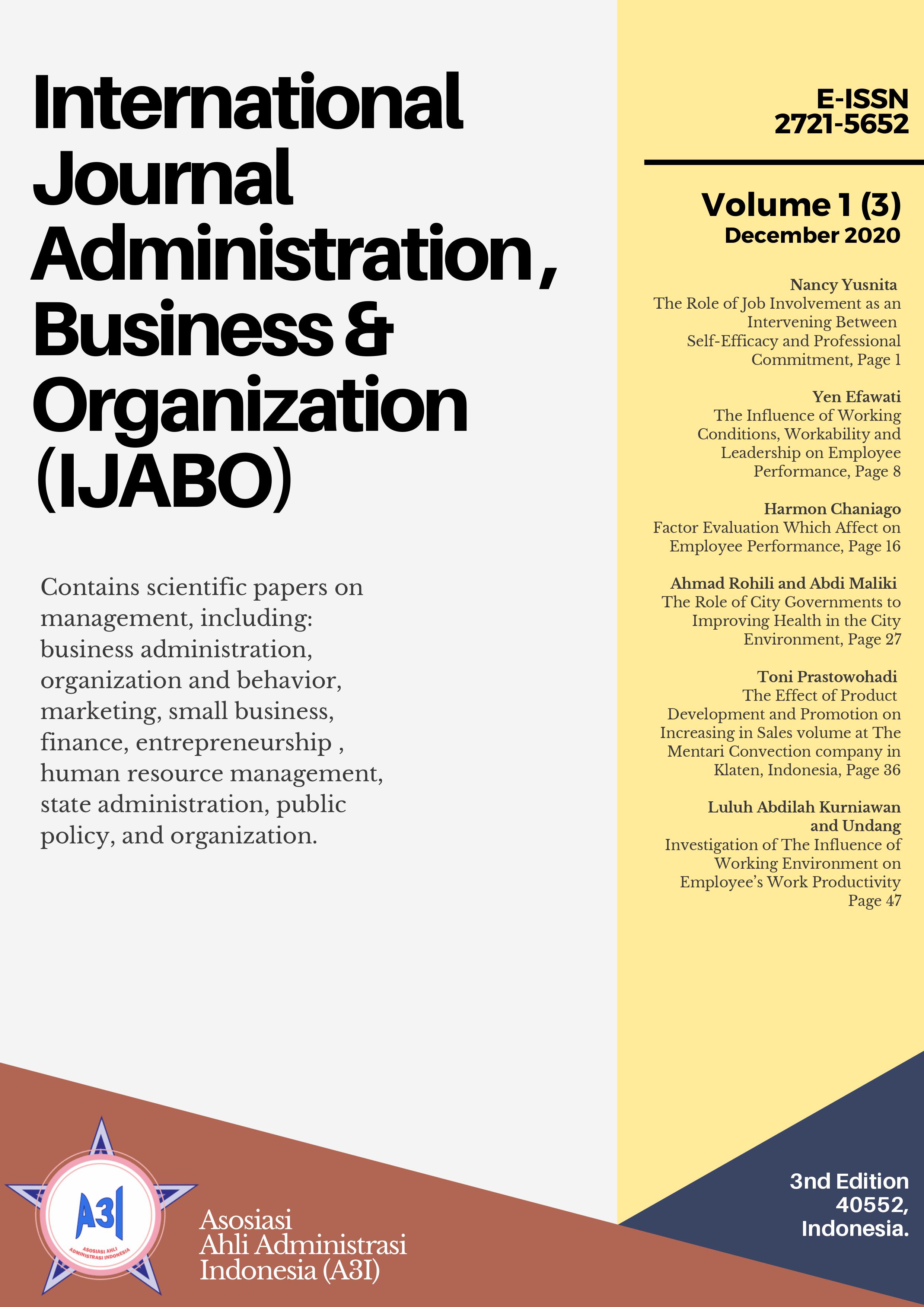 International Journal Administration Business & Organization